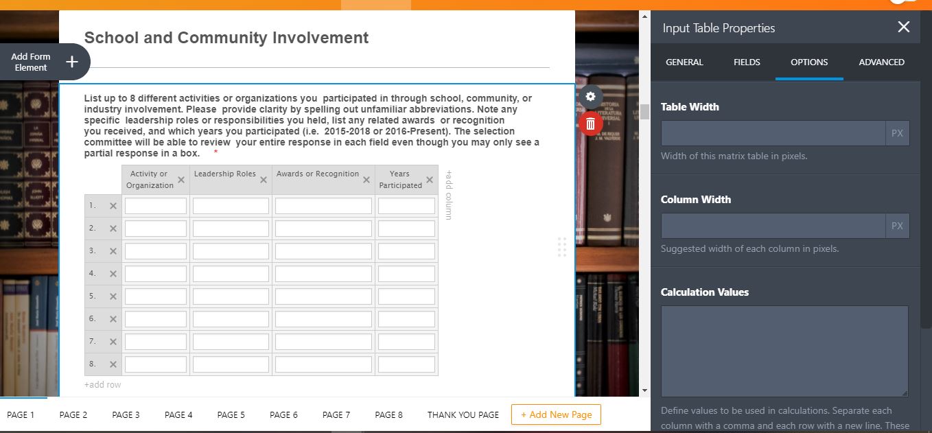 Input Table Ability To Limit The Length Of The Response In A Text Field 